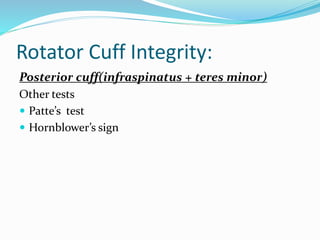 Shoulder examination ppt | PPTX