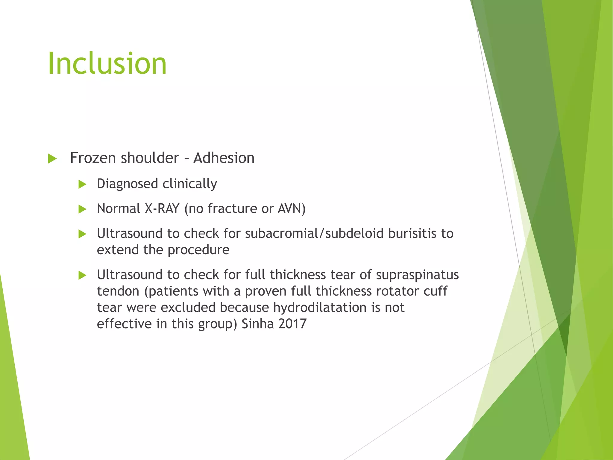 Shoulder Hydrodistention or Hydrodilatation | PPT
