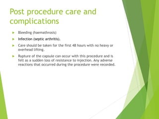 Shoulder Hydrodistention or Hydrodilatation | PPT | Physical Therapy ...