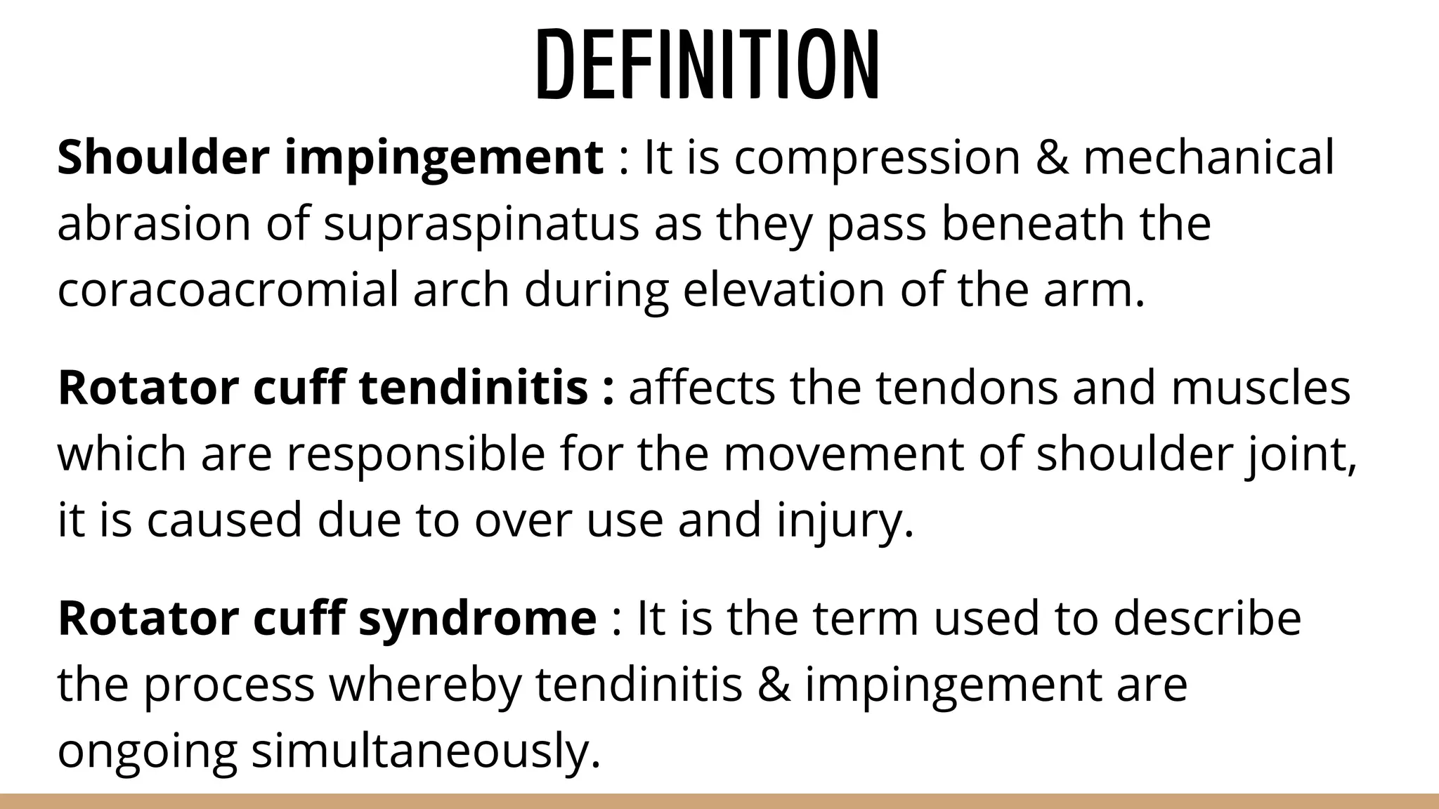 Shoulder impingement syndrome | PPTX