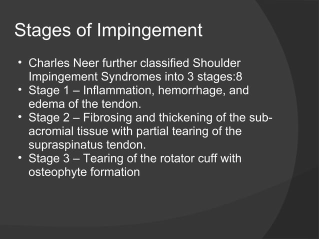 Shoulder Impingement Diagnosis And Rehabilitat | PPT