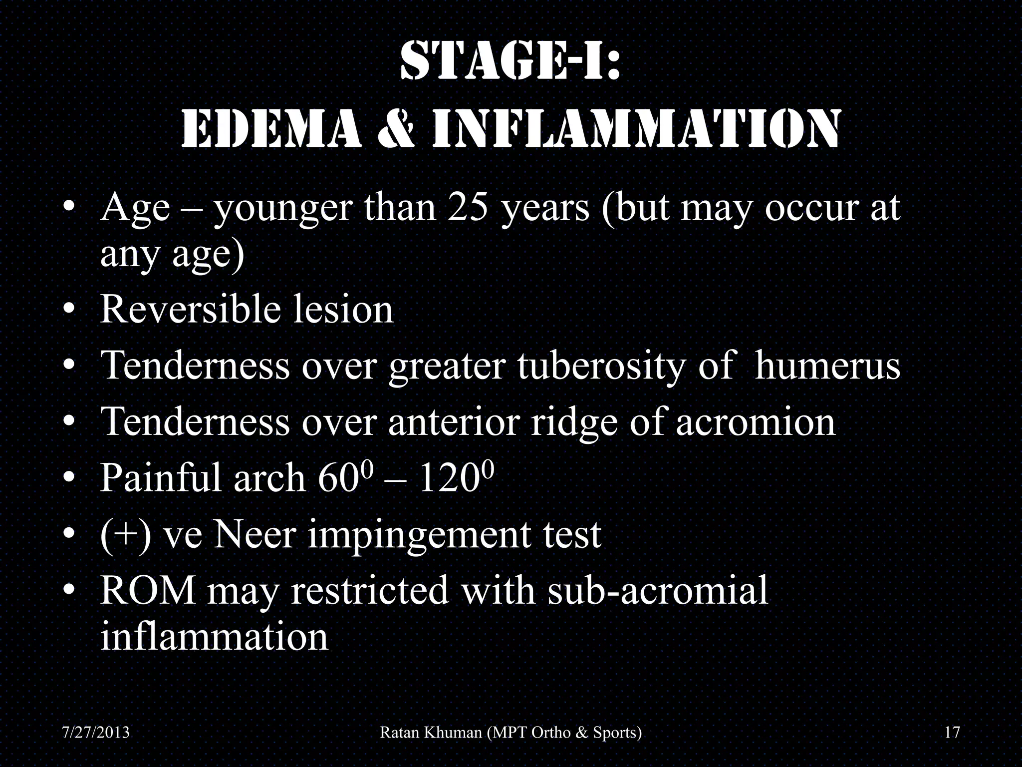 Shoulder impingement syndrome | PPTX