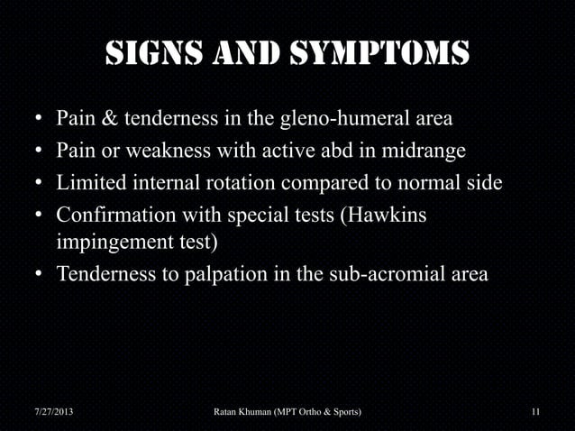Shoulder impingement syndrome | PPTX