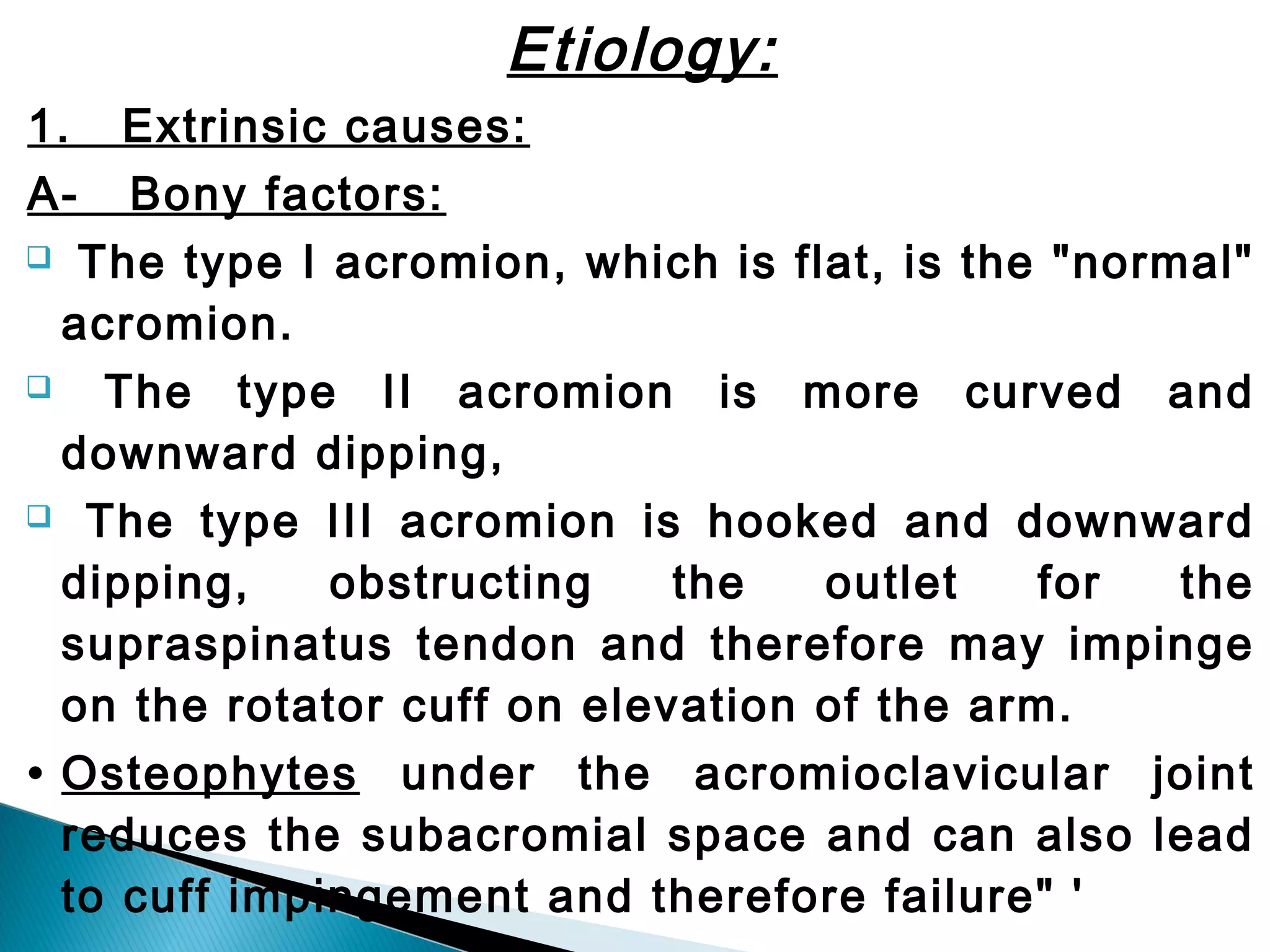 Shoulder impingement syndrome | PPT