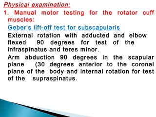 Shoulder impingement syndrome | PPT