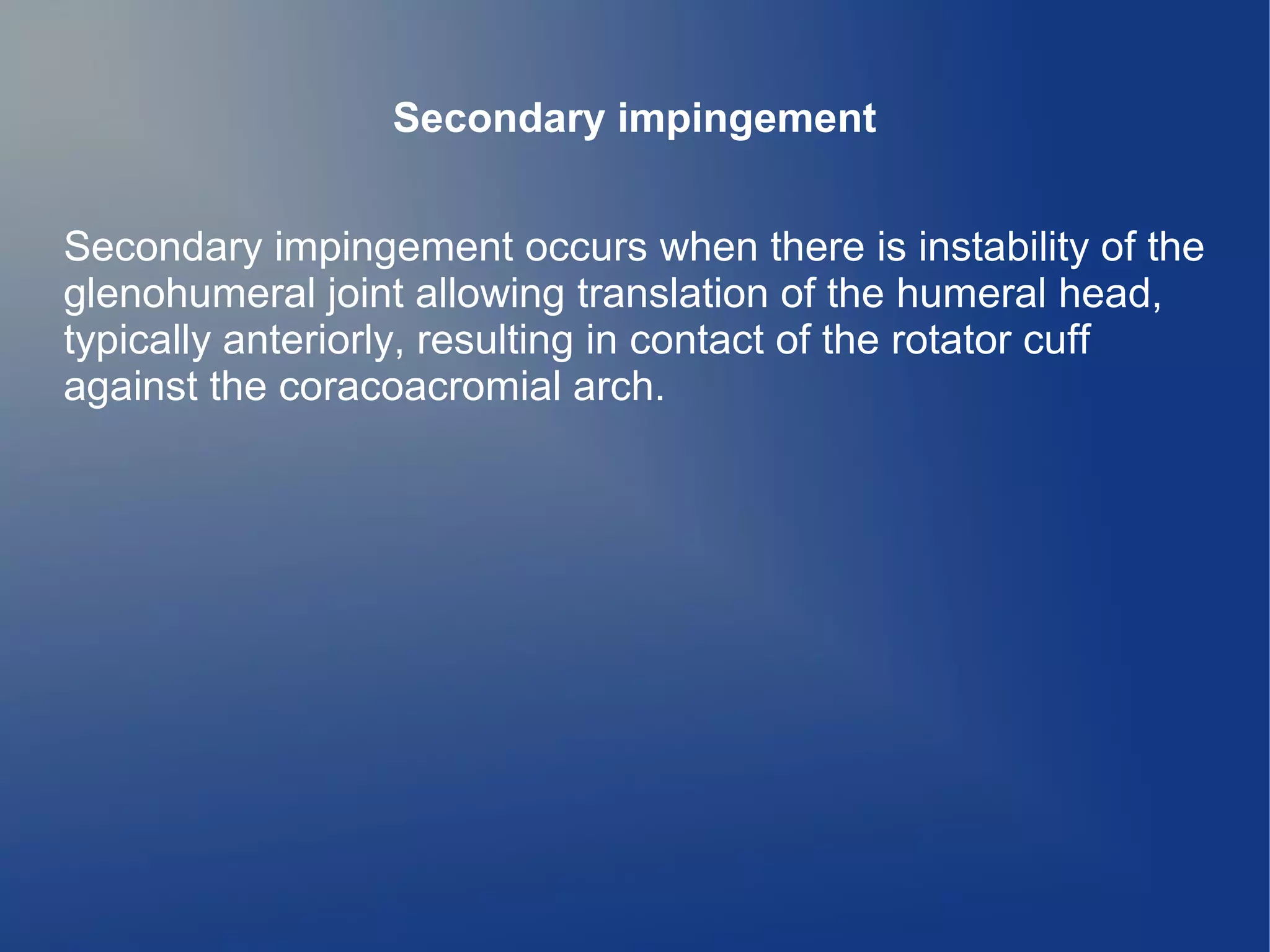 Shoulder impingement syndrome | ODP