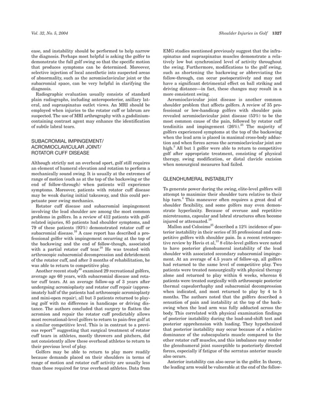 Golf Shoulder Injuries | Dr. Peter Millett | Orthopedic Surgeon - Vail ...