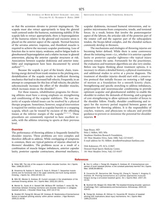 Shoulder Injuries | Throwing Athlete | Orthopedic Surgeon Vail Colorado | PDF