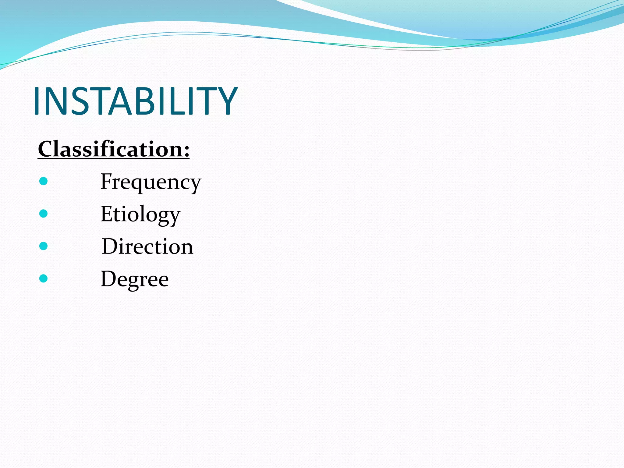 Shoulder Instability | PPTX