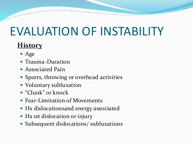 Shoulder Instability