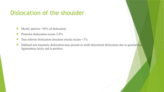 Anatomy And Injury around Shoulder Joint, Orthopaedics | PPTX