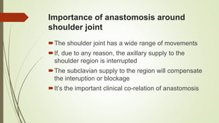 Anastomosis around shoulder joint, anatomy | PPTX