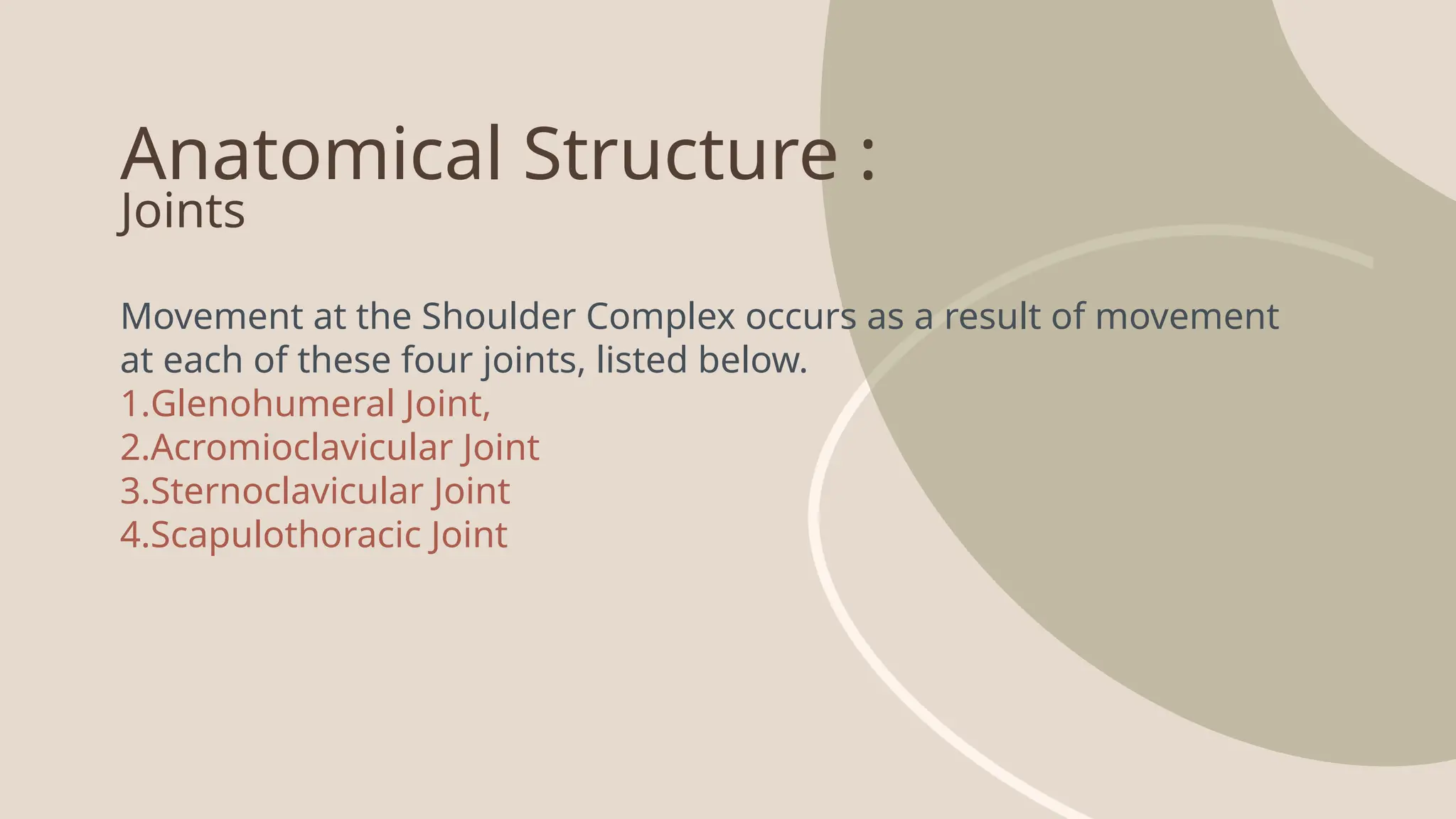 Shoulder Joint Anatomical structures and clinical implications | PPT
