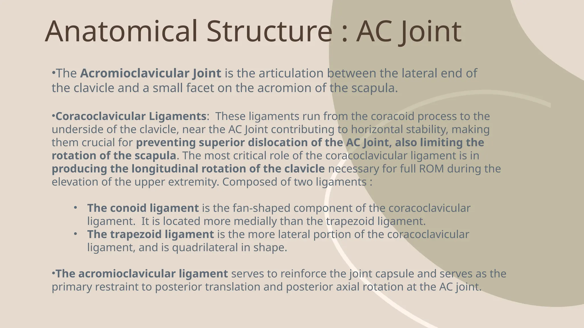 Shoulder Joint Anatomical structures and clinical implications | PPT