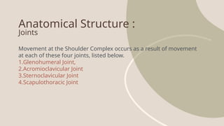 Shoulder Joint Anatomical structures and clinical implications | PPTX