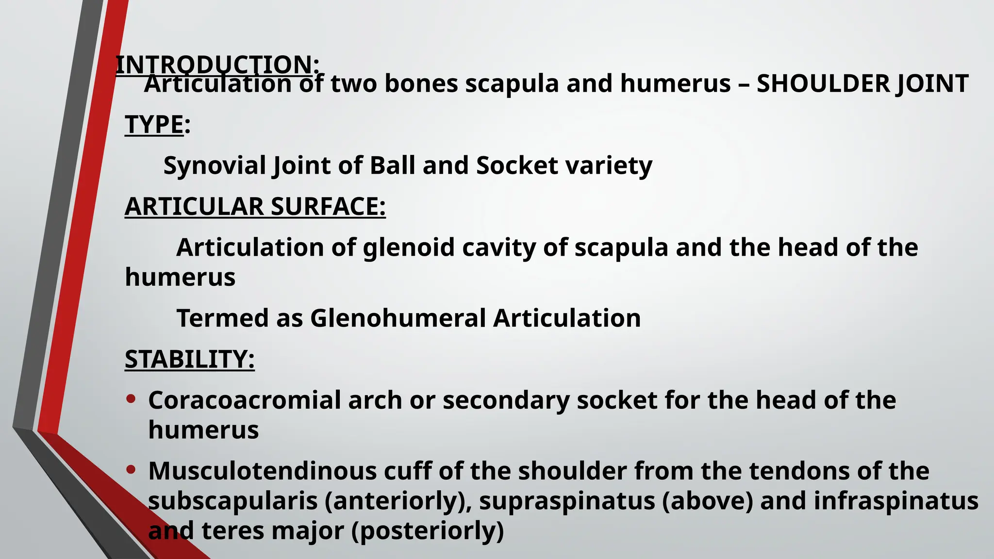 Shoulder joint structures fully explained | PPTX