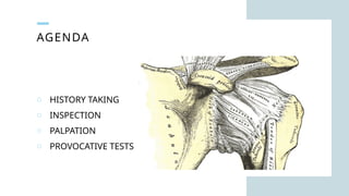 Shoulder joint clinical examination with tests | PPTX