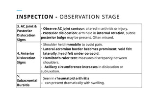 Shoulder joint clinical examination with tests | PPTX