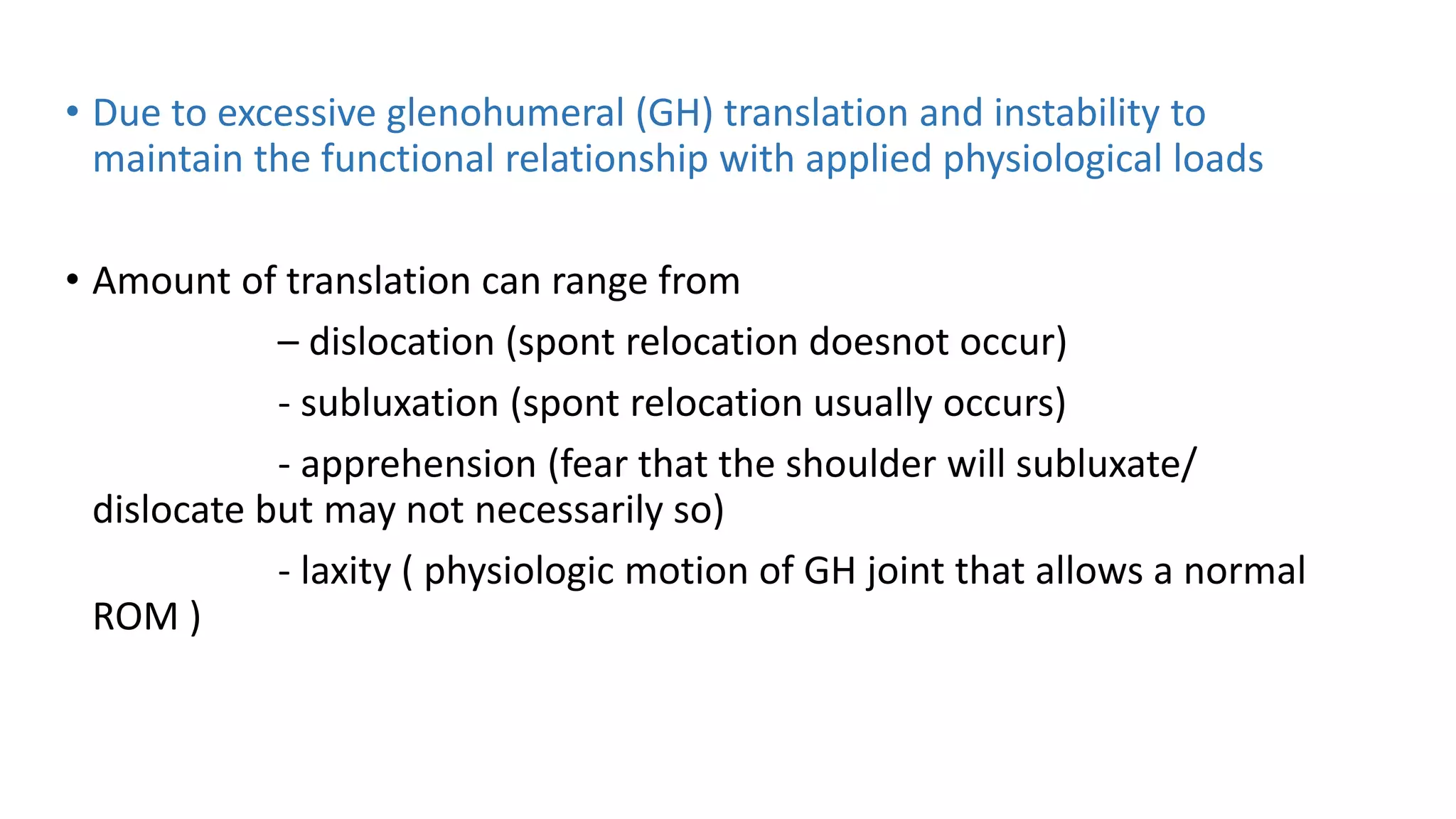 Shoulder joint instability | PPT