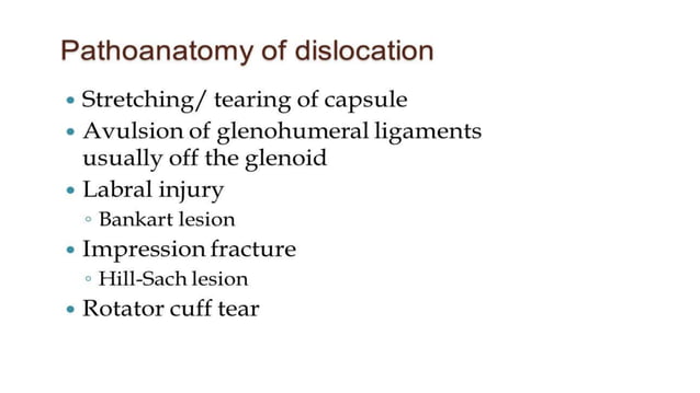 Shoulder joint instability | PPT | Death, Injury, or Military Conflict ...