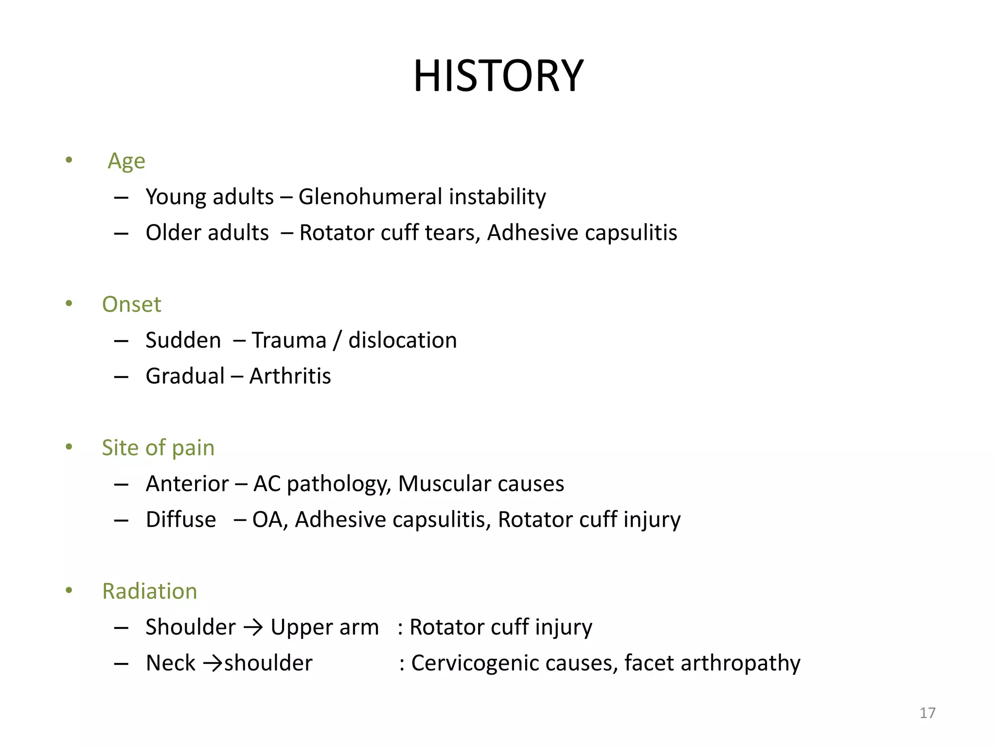 SHOULDER PAIN Diff. Diagnosis RB.pptx