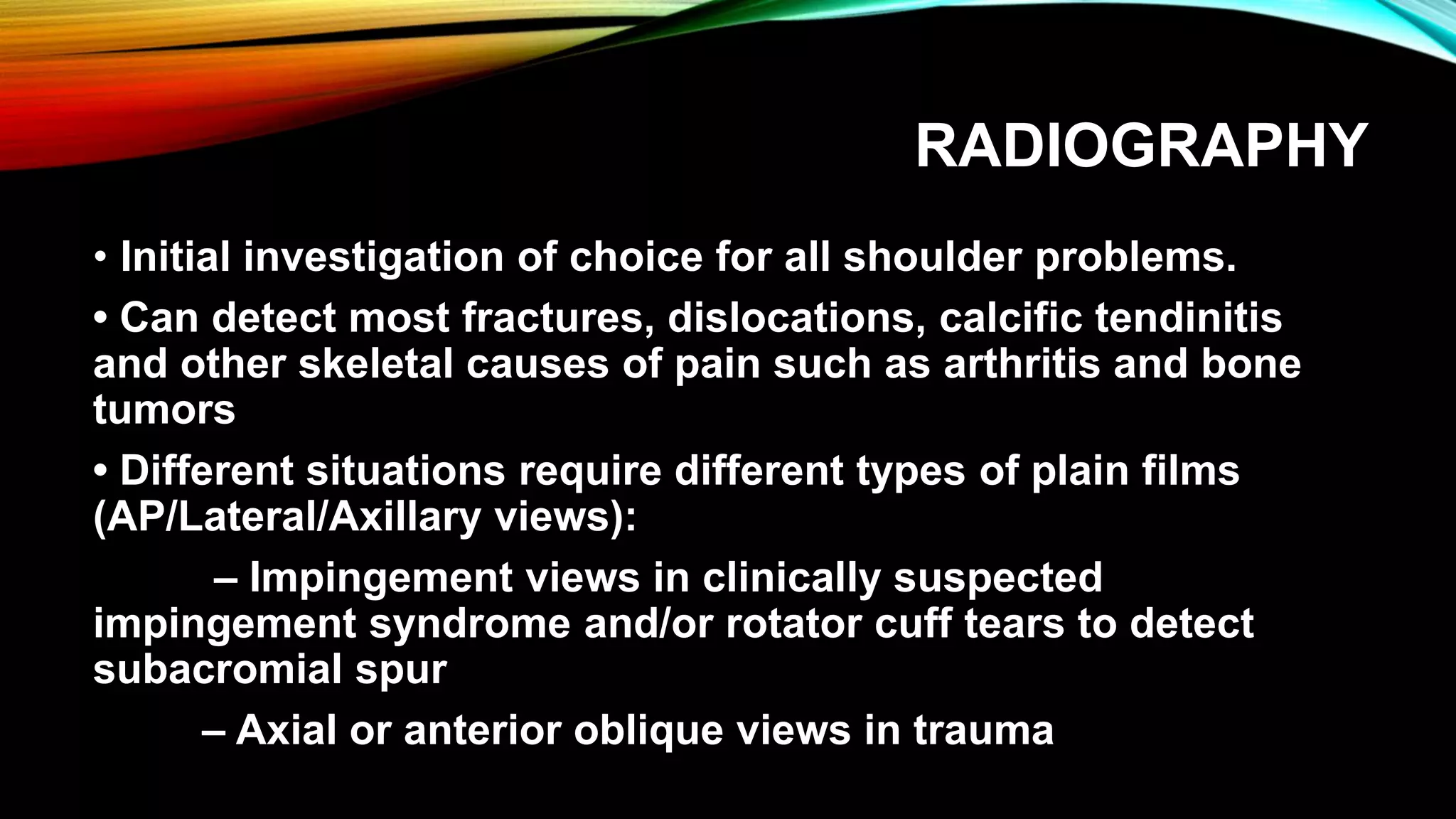 Shoulder pathologies | PPTX
