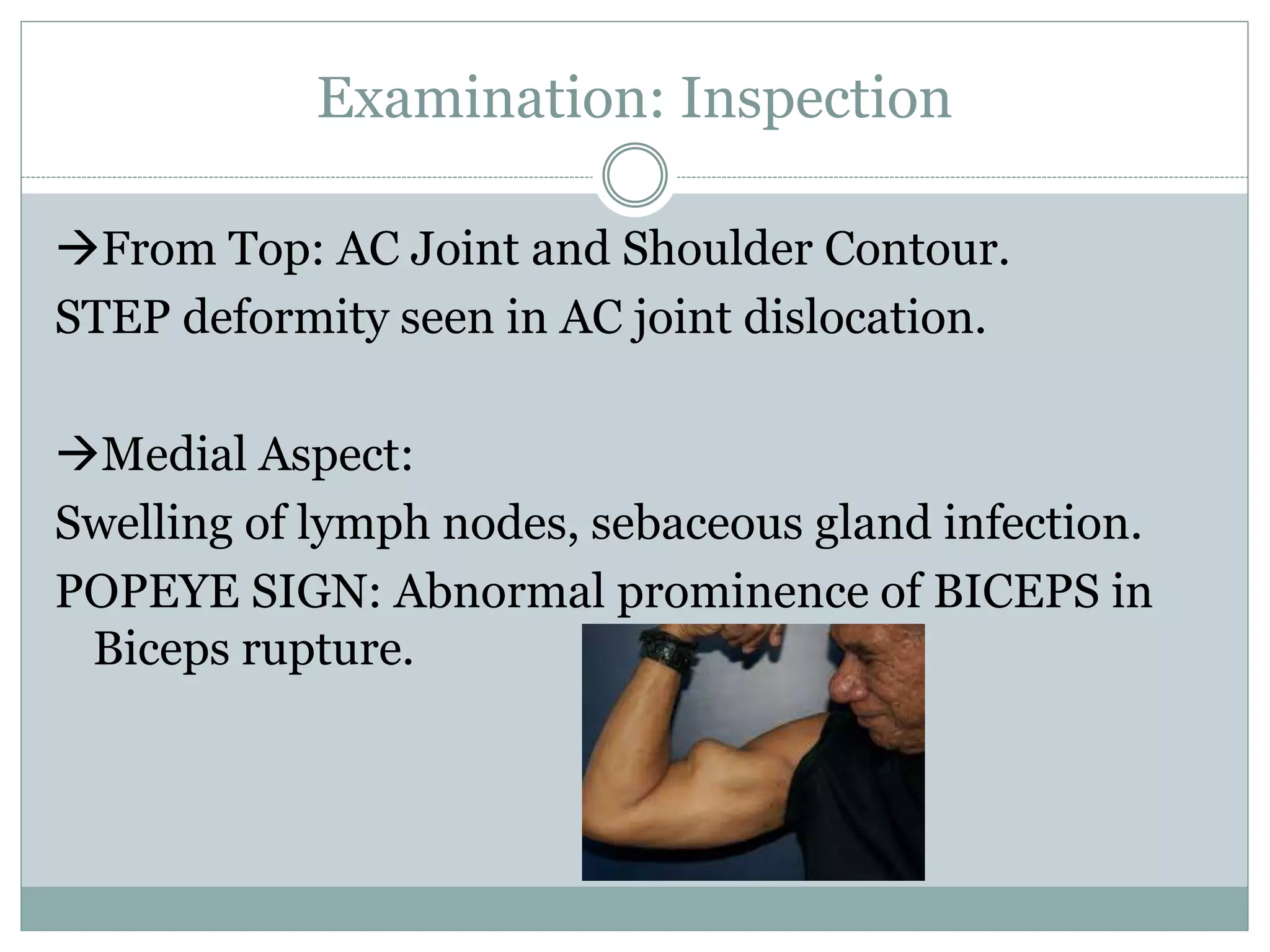 Shoulder Joint Examinitaion | PPTX