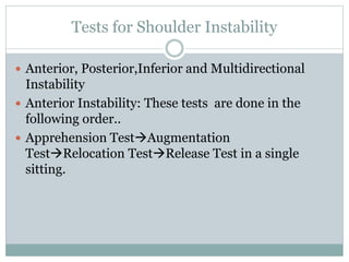 Shoulder Joint Examinitaion | PPTX