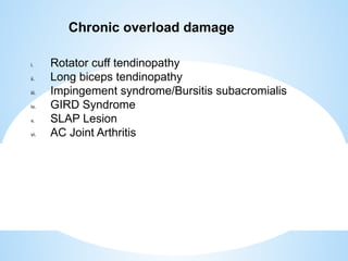 shoulder sports injuries ppt knee and shoulder | PPTX