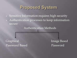Shoulder surfing resistant graphical and image based login system ...