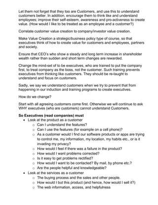 Should Executives Think like the Customer? | PDF