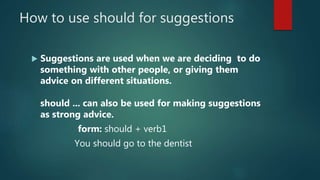 Should for suggestions | PPTX