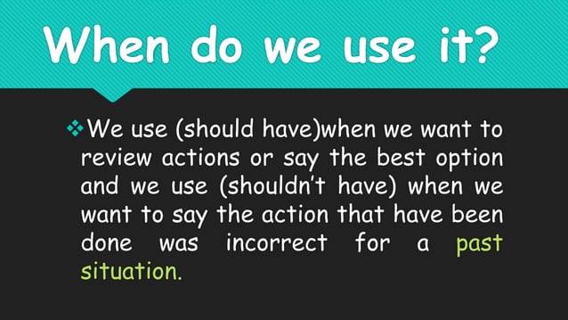 Should have and should not have | PPTX
