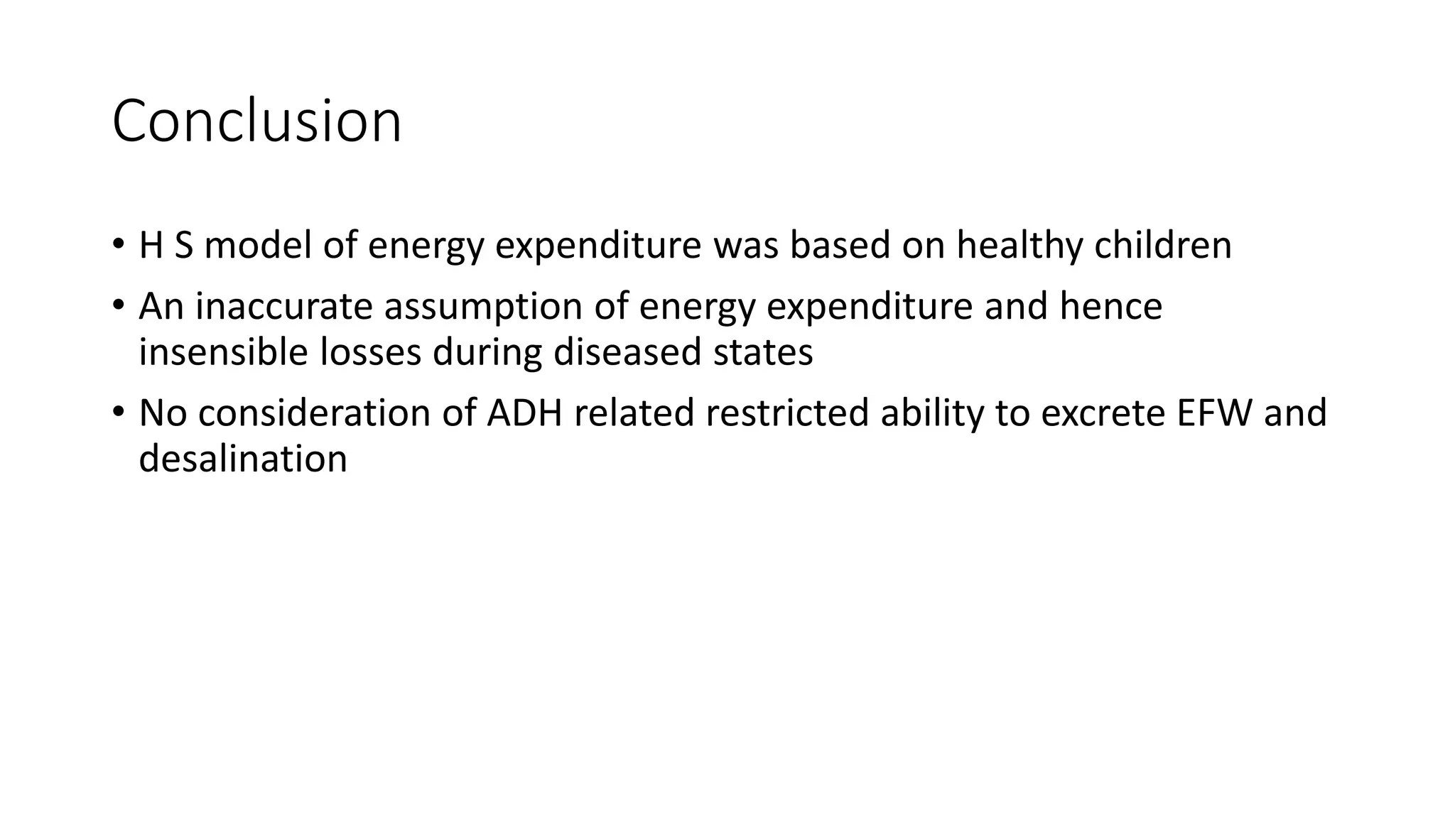 Should Holliday Segar formula be challenged | PPTX
