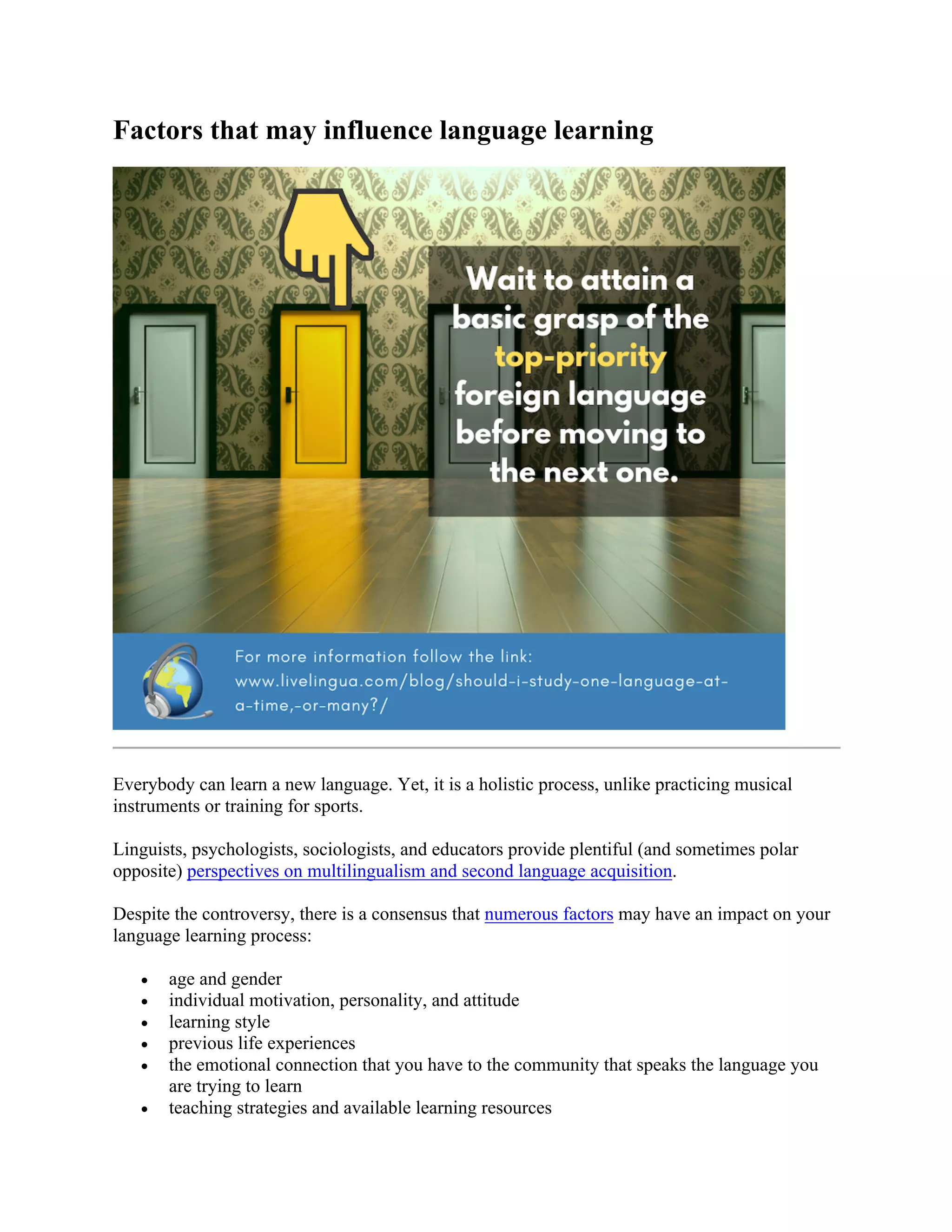 Should I Learn Multiple Languages At Once? | PDF