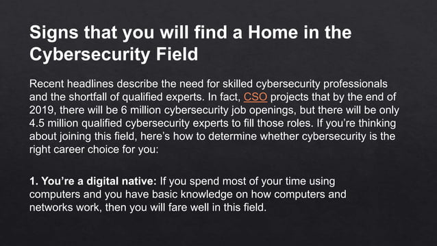 Should i study cyber security | PPT