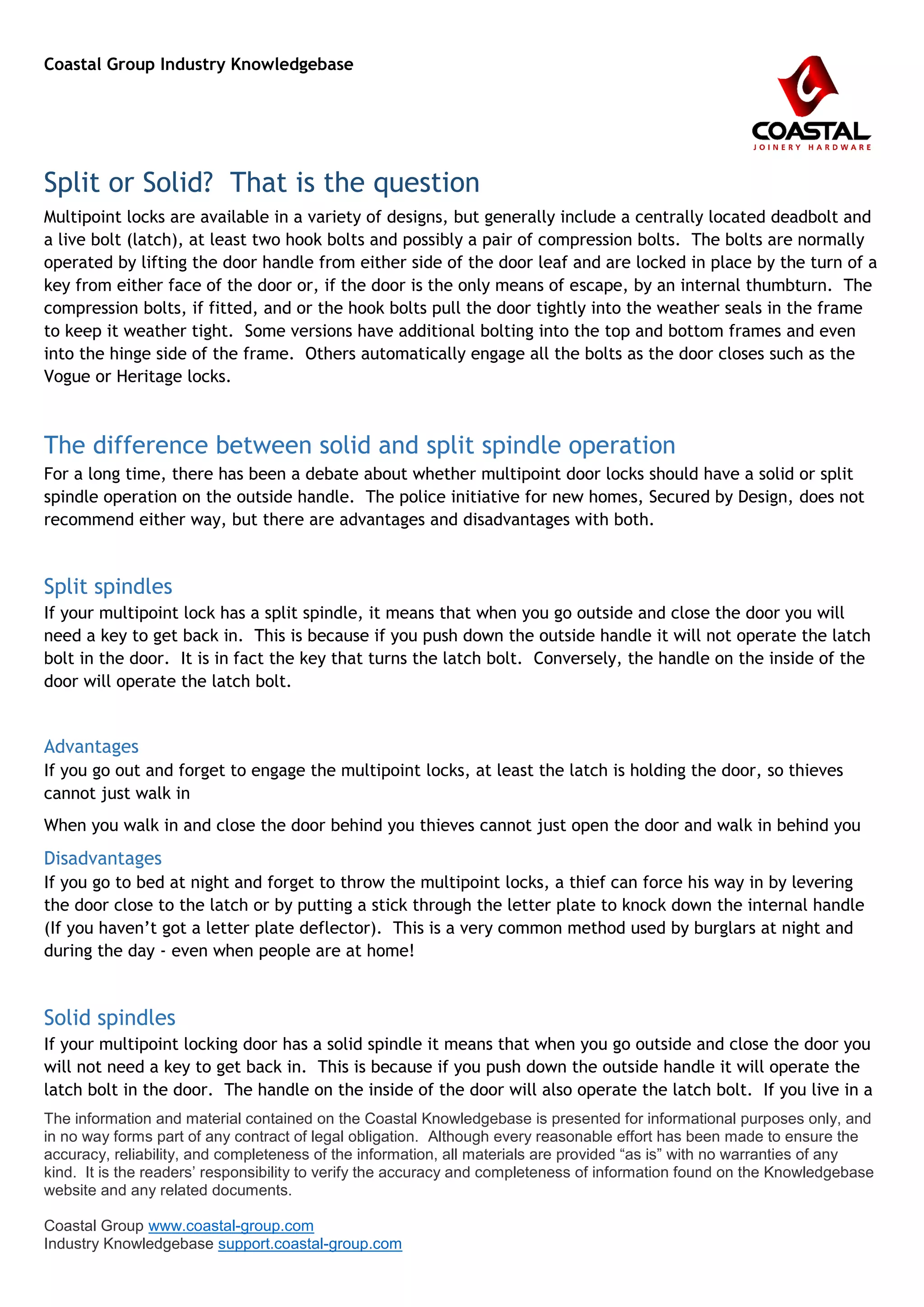 Should i use a split or a solid spindle | PDF