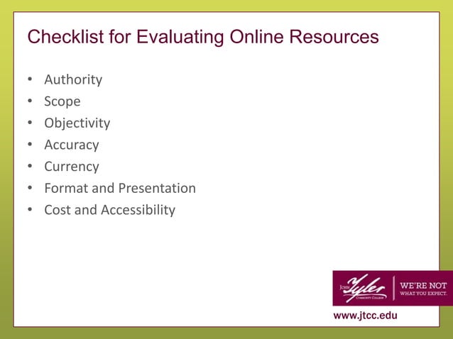 Should I Use That? Evaluating Resources | PPT