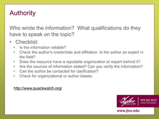 Should I Use That? Evaluating Resources | PPT