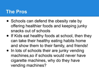 Should Junk food be allowed in schools.pptx | Children\'s Health ...