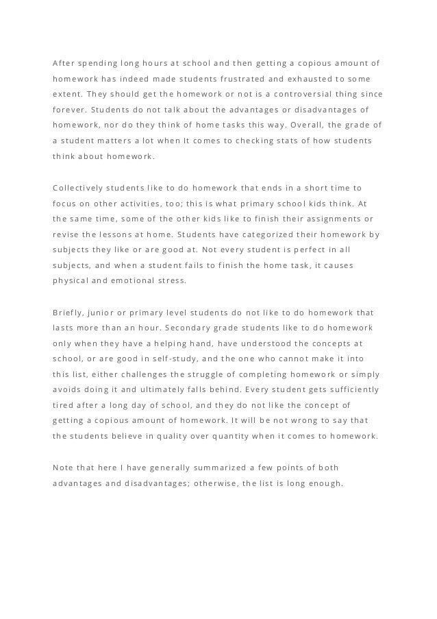 Should kids have homework a debate | PDF