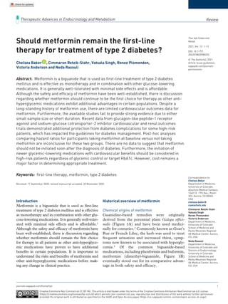 Should metformin remain the first-line therapy for treatment of type 2 ...