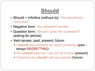 Should, must, have to | PPTX