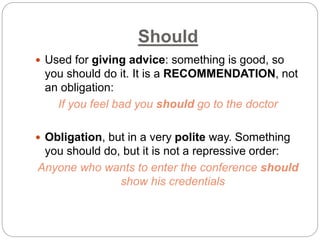 Should, must, have to | PPTX