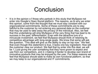 MySpace Case Study | PPT