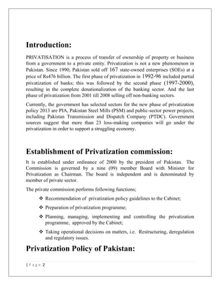 Should pakistan privatized its state own enterprises? | PDF
