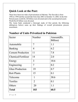 Should pakistan privatized its state own enterprises? | DOCX