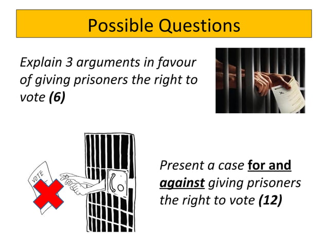 Should prisoners have the right to vote | PPT
