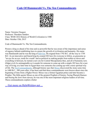 Should Schools Display The Ten Commandments | PDF