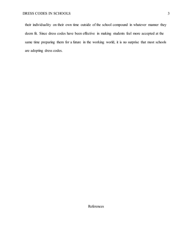 Dress Codes in Schools | DOCX